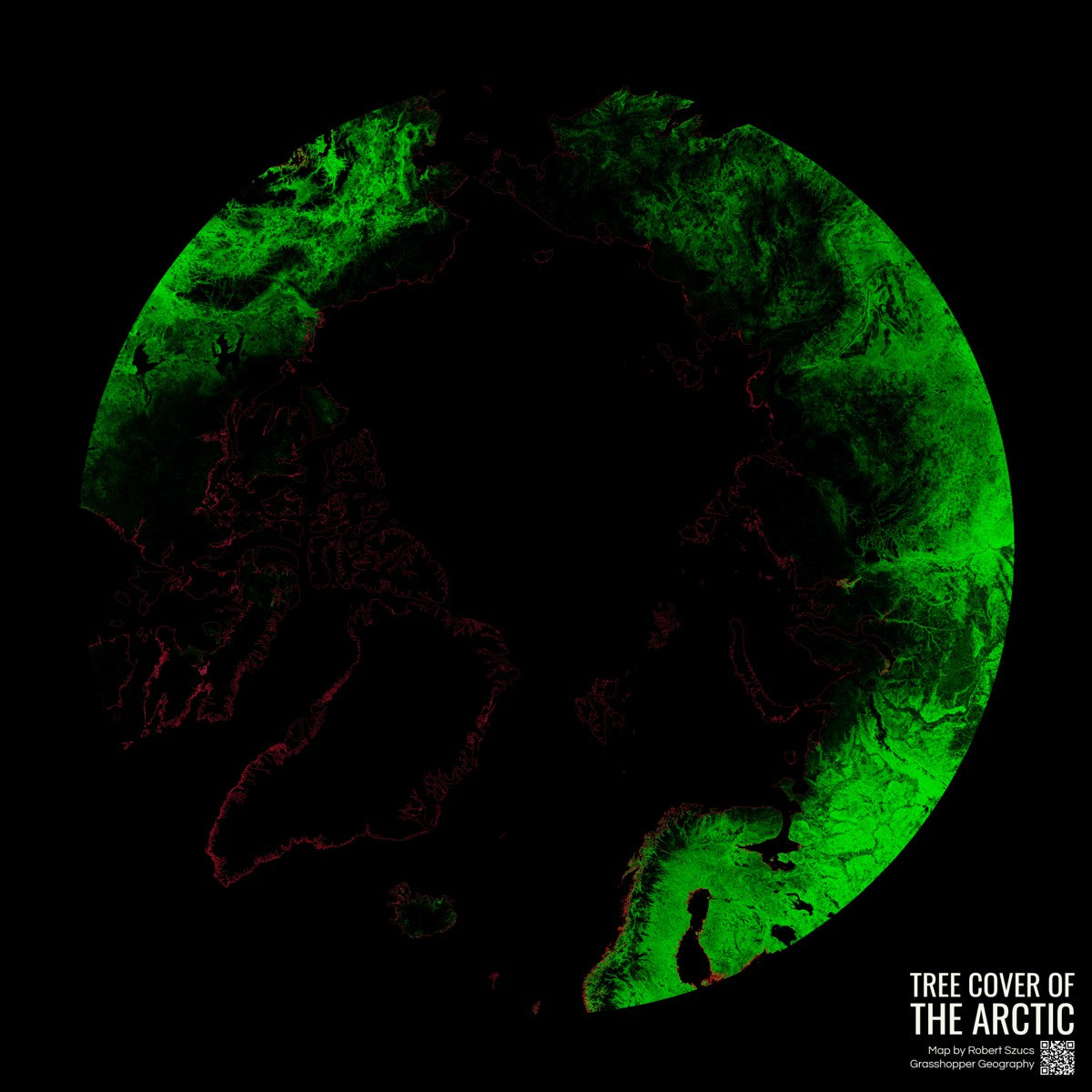 Custom forest cover map of the Arctic – Grasshopper Geography