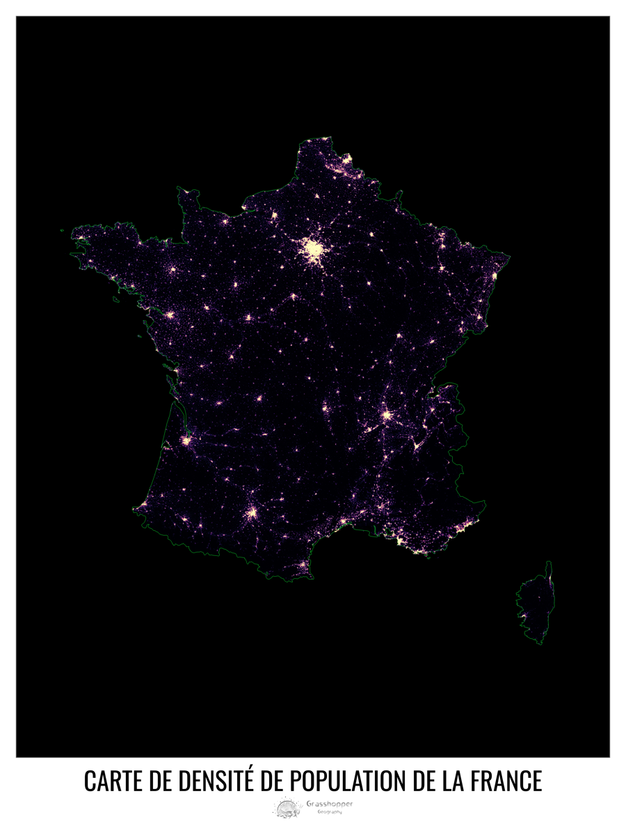 CUSTOM Population density heatmap of France - French – Grasshopper ...