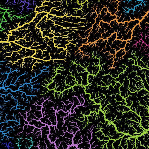 River basin maps by Grasshopper Geography