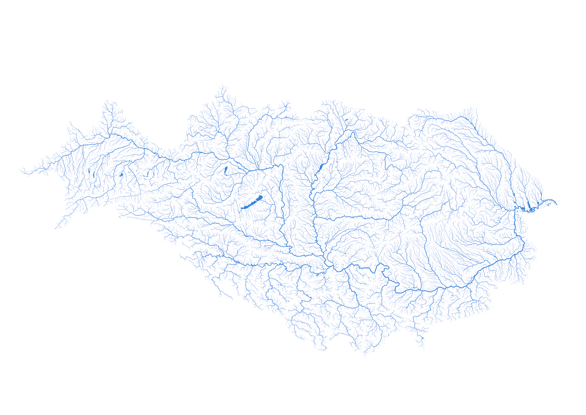 CUSTOM UPDATED Adige, Danube, Po, Rhine, Rhone river basin maps ...