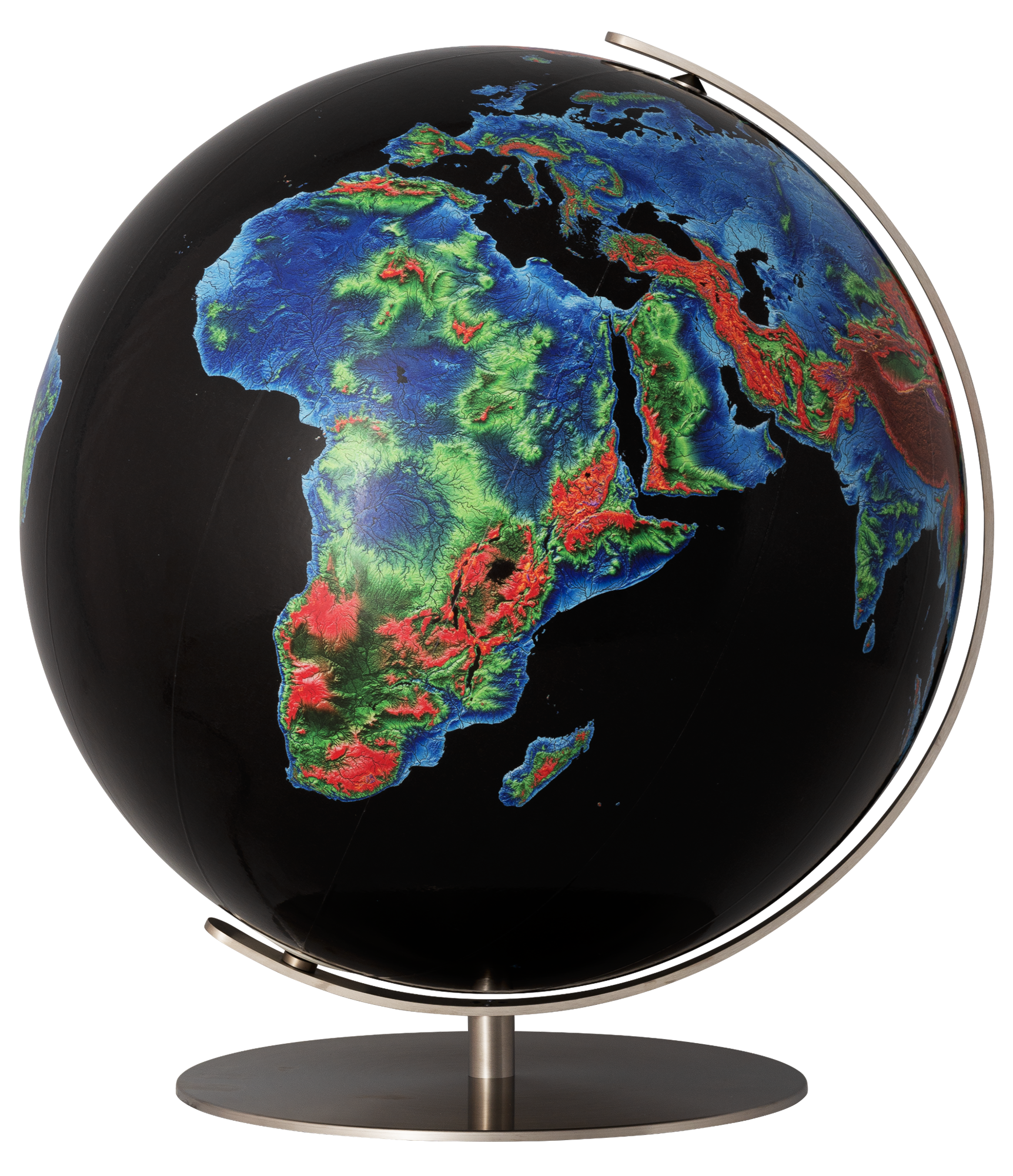 Elevation globe in black – Grasshopper Geography