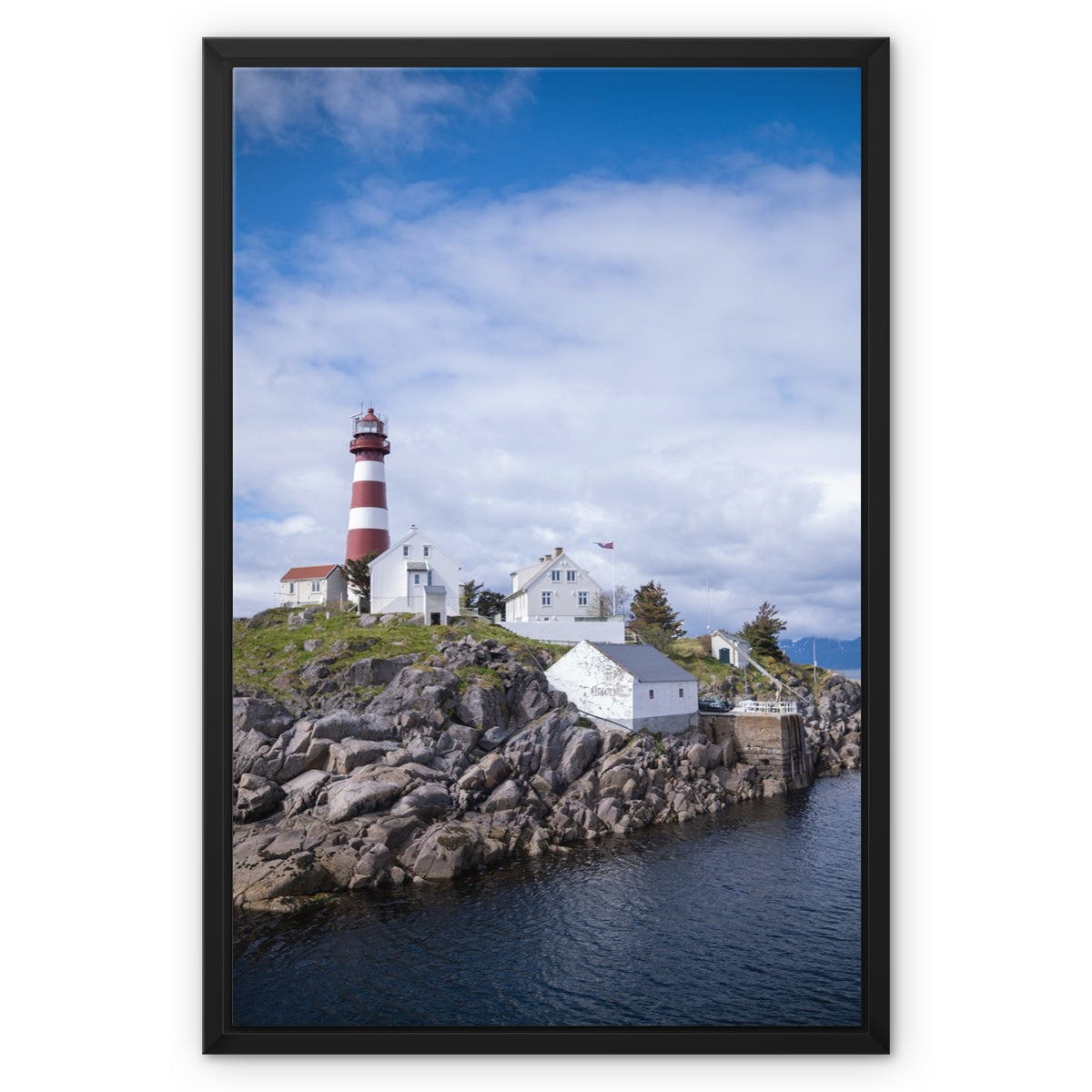 Lighthouse of Skrova - Framed Canvas – Grasshopper Geography