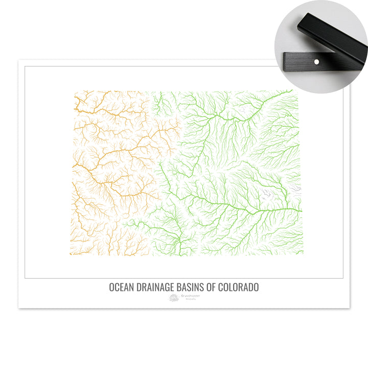 Ocean Drainage Basin Map Of Colorado White Grasshopper Geography