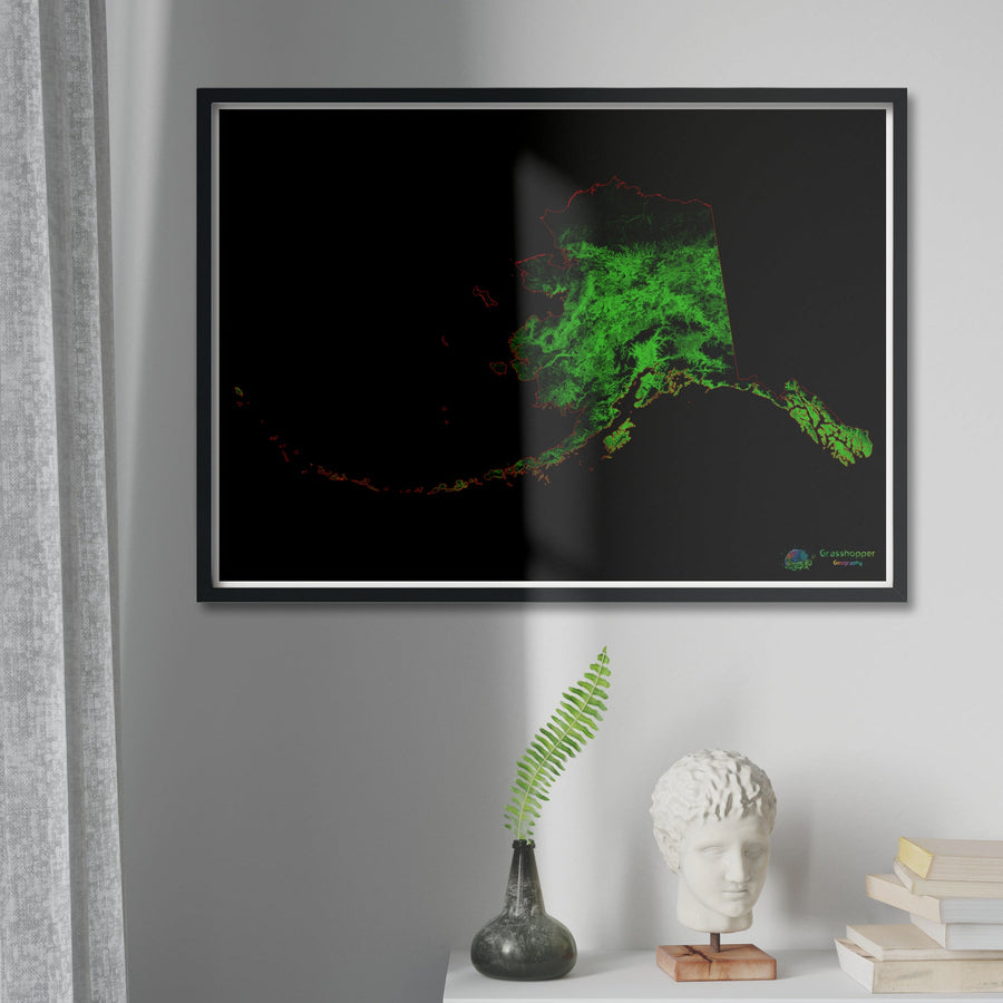 Alaska - Forest cover map - Fine Art Print – Grasshopper Geography