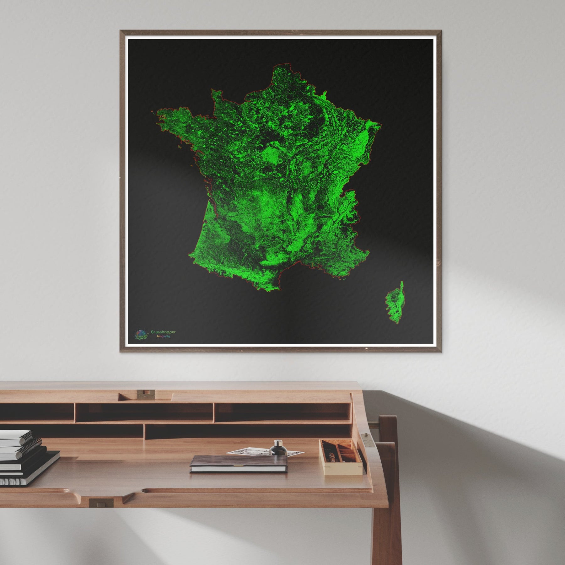 France - Forest cover map - Fine Art Print – Grasshopper Geography