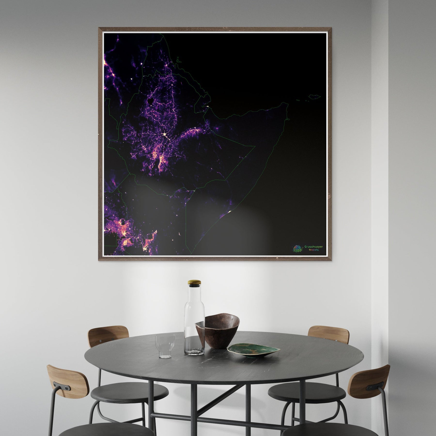 The Horn of Africa - Population density heatmap - Fine Art Print ...